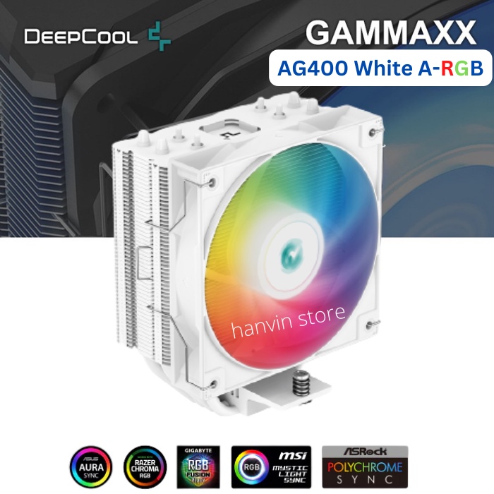 Jual Deepcool AG400 White ARGB Cpu Cooler | Shopee Indonesia