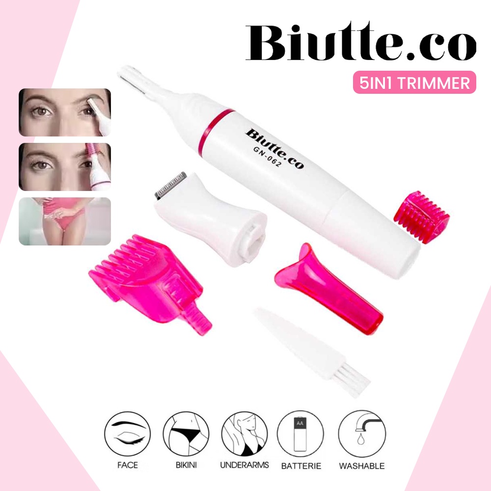 Jual Biutte.co 5 in 1 Trimmer Shaver Pencukur Bulu Tubuh Elektrik ...