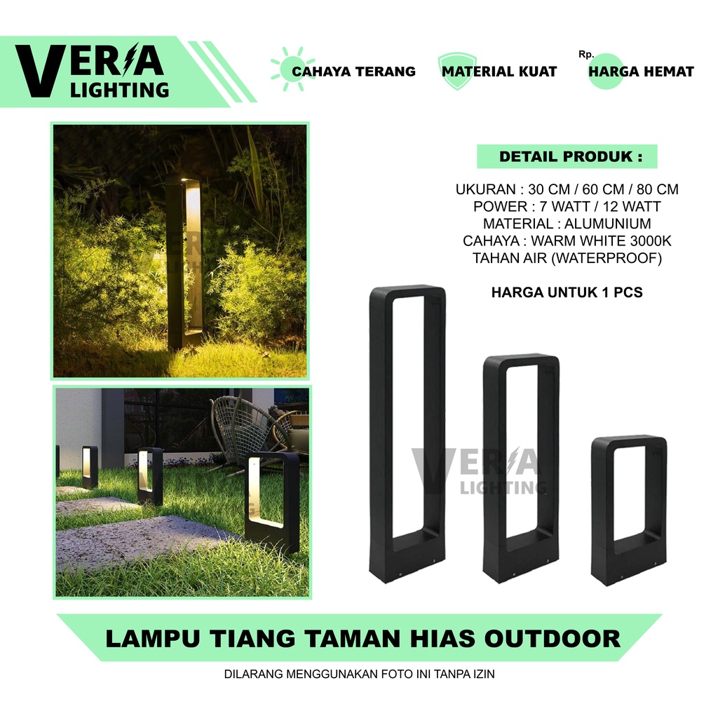 Jual Lampu Tiang Hias Minimalis Dekorasi Outdoor Teras Rumah Pagar ...