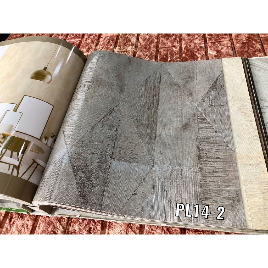 Jual WALLPAPER DINDING KOREA GEOMETRI INDUSTRIAL ABU SEMEN KOTAK ...