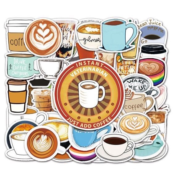 Jual Need More Coffee PVC Sticker (10pcs) | Shopee Indonesia