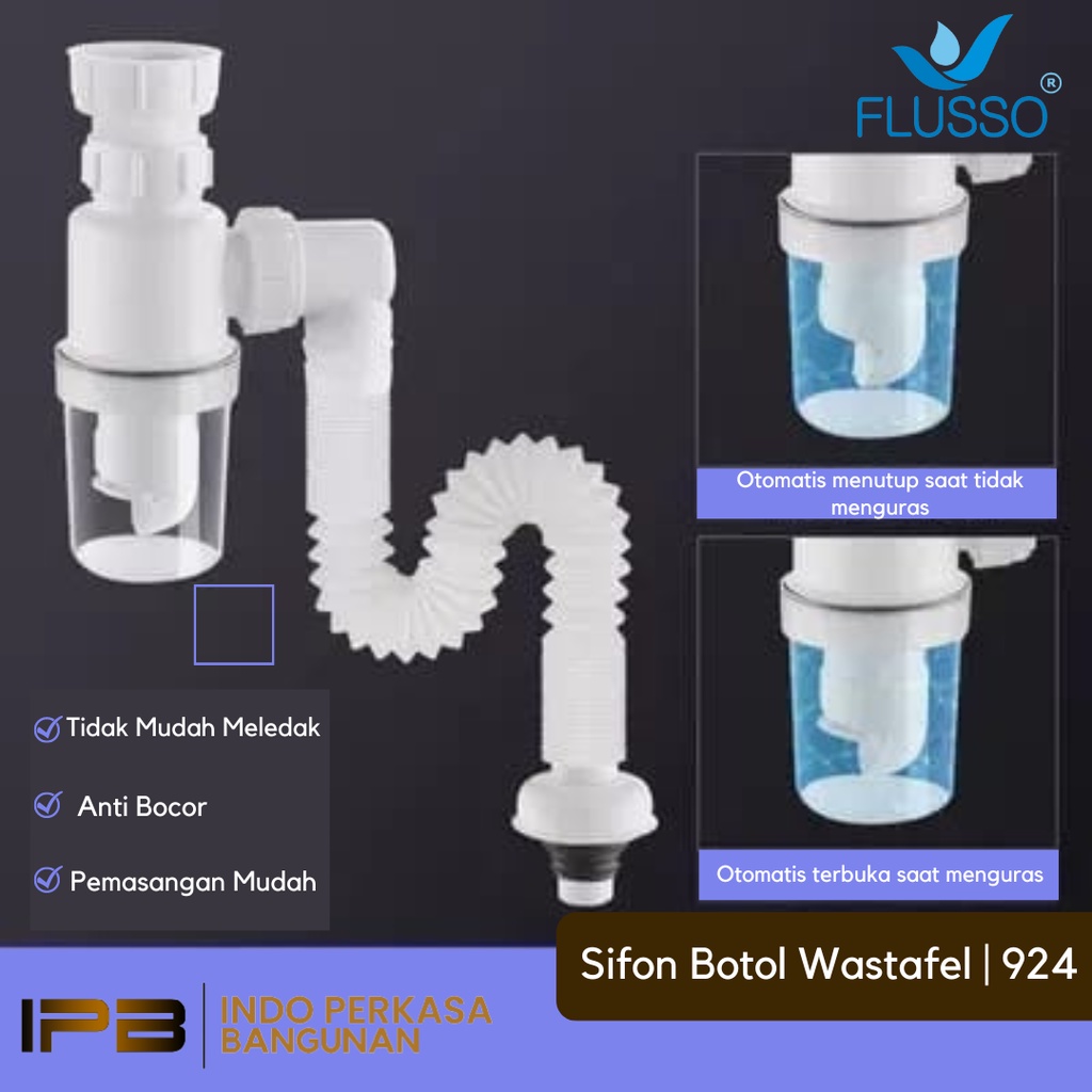 Jual Sifon Botol Pvc Plus Selang Tarik Magic / Sifon Botol Wastafel 924 ...