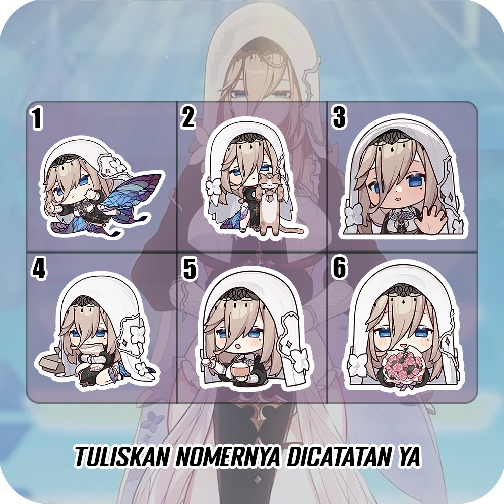 Jual Stiker Glossy Aponia Honkai Impact HI3, Sticker Anime Untuk HP ...