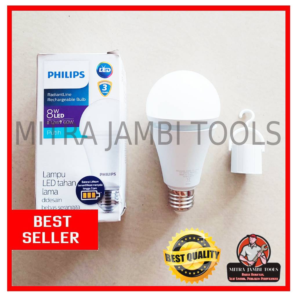 Jual LAMPU EMERGENCY PHILIPS 8 WATT CAS MATI LAMPU NYALA | Shopee Indonesia