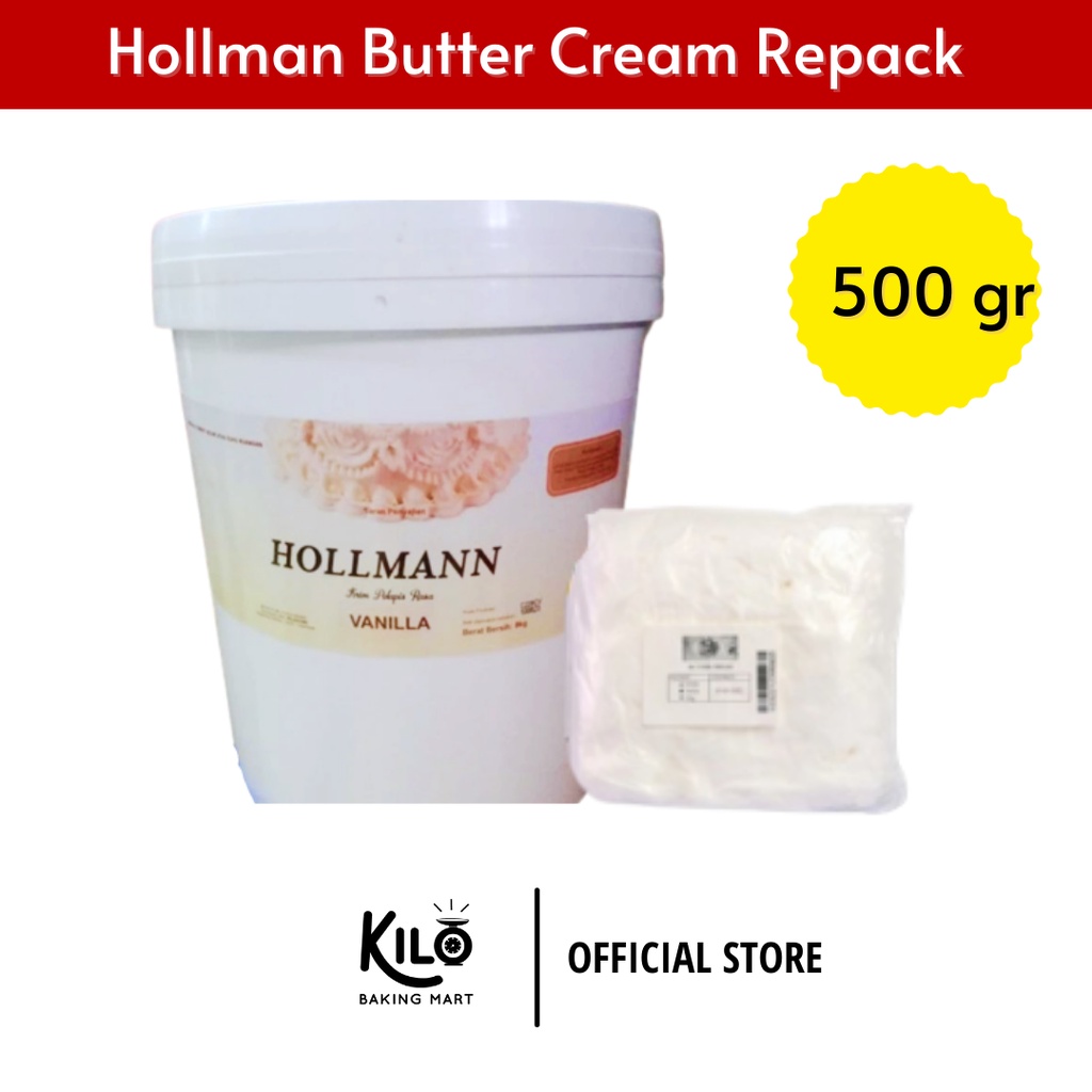 Jual Butter Cream Holman / Hollman Butter Cream Vanilla Repack 500 gr ...