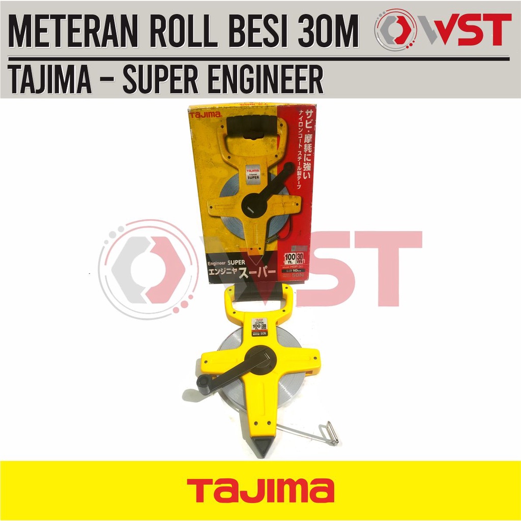 Jual Meteran Tancap 30M TAJIMA Engineer Super Plat Besi 30 Meter / Roll ...