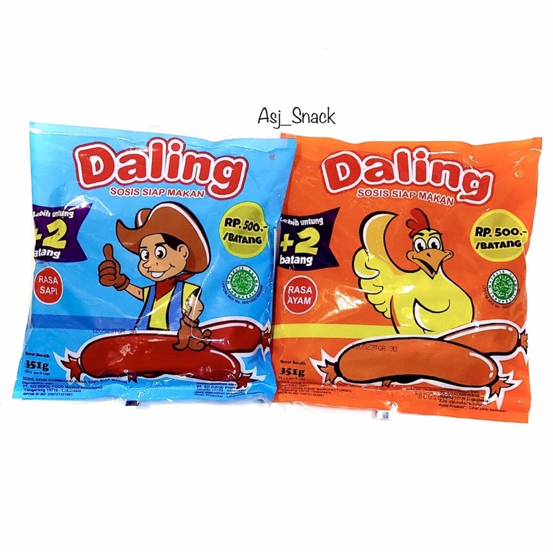 Jual Sosis Daling Sosis siap Makan Rasa Sapi dan Rasa Ayam ( 25+2 pcs x ...