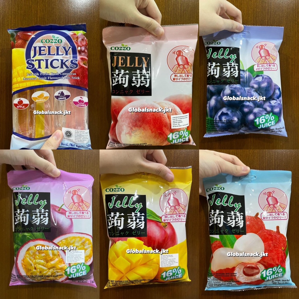 Jual COZZO JELLY KONNYAKU BLUEBERRY / LYCHEE / MANGO / PASSION FRUIT ...