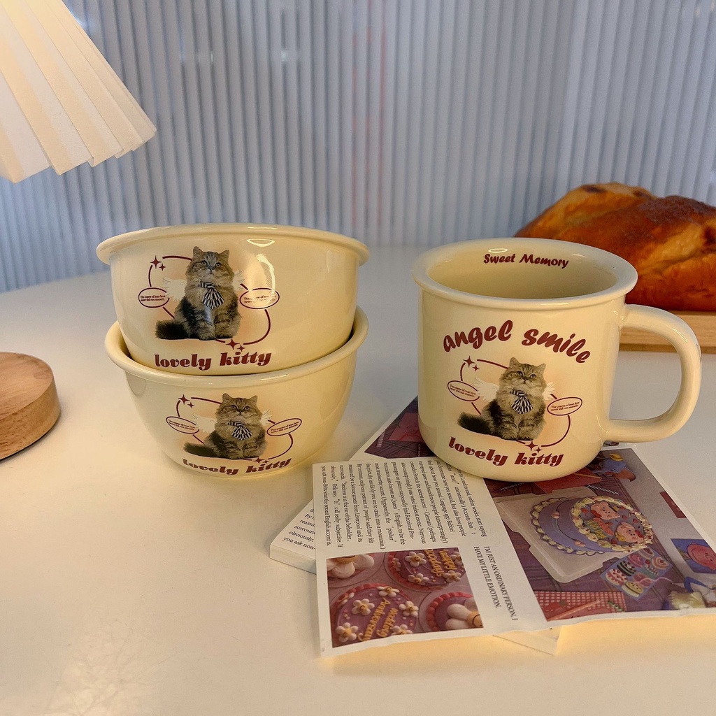 Jual CAT SERIES/Mangkuk & Cangkir Lucu Motif Kucing/Cute Bowl & Mug ...