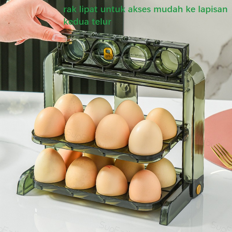 Jual Rak Telur 3 Layers Egg Box/Kotak Penyimpanan Telur Rak Serbaguna ...