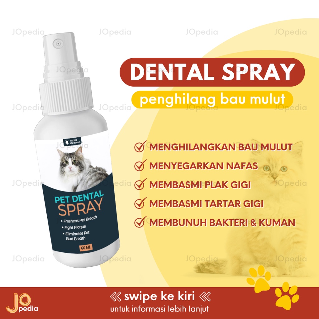 Jual PET DENTAL SPRAY Penghilang Bau Mulut Kucing Obat Pembersih Kerak ...