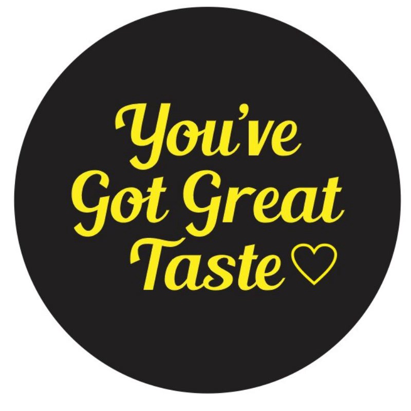 Jual label sticker you've got great taste black gold segel sticker ...