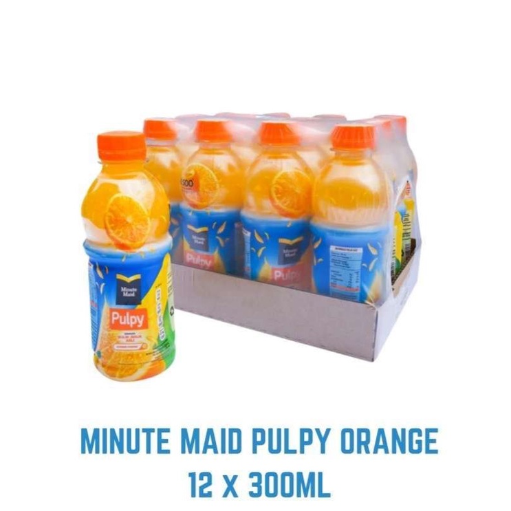 Jual PULPY ORANGE BOTOL MINUTE MAID 300 ML | Shopee Indonesia