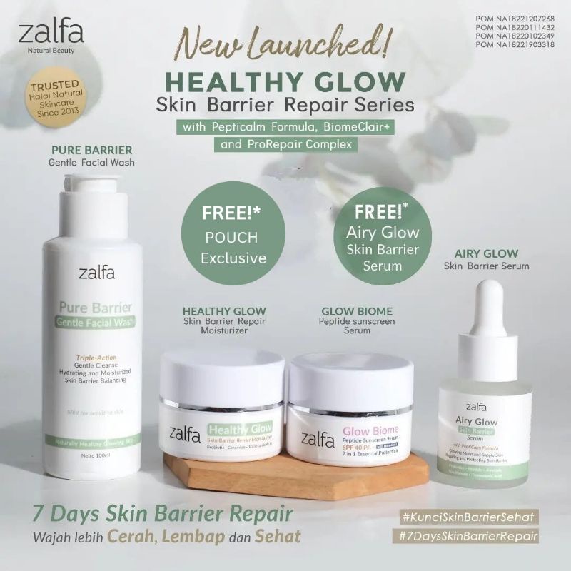 Jual ZALFA HEALTHY GLOW Skin Barrier Repair Series | Shopee Indonesia