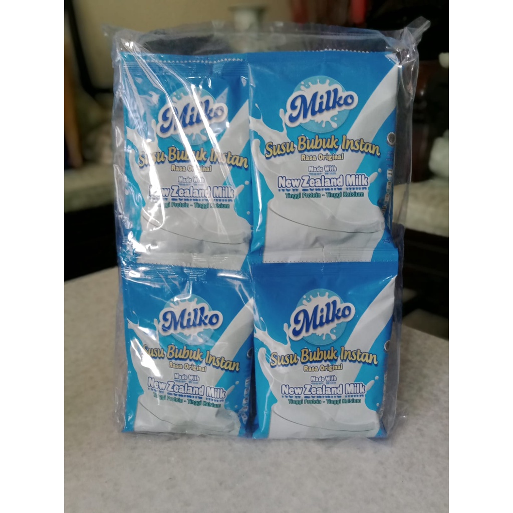 Jual Susu Milko Bubuk Instant Sachet Original | Plain 27 gr (Harga ...