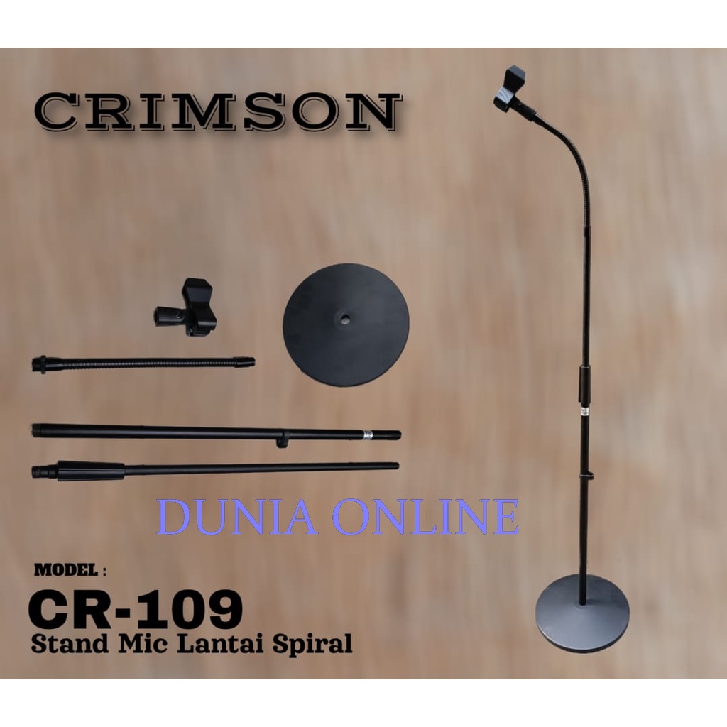 Jual stand mic Crimson CR109.tripod mic kaki bulat full besi | Shopee ...