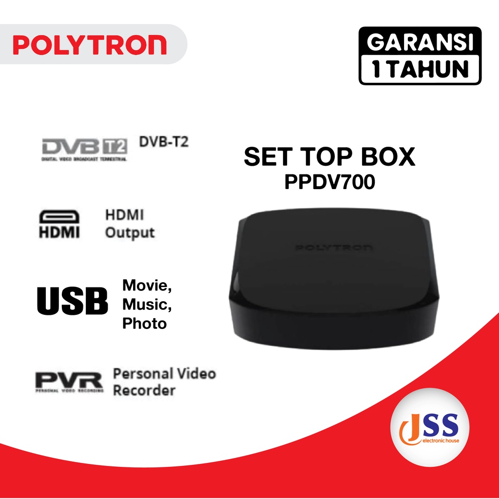 Jual POLYTRON Set Top Box PDV 700T2 DVB T2 TV Digital | Shopee Indonesia