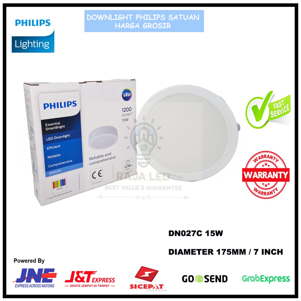 Jual PHILIPS DN027C OUTBOW 15 WATT 175 MM DN 027 C LED PANEL | Shopee ...