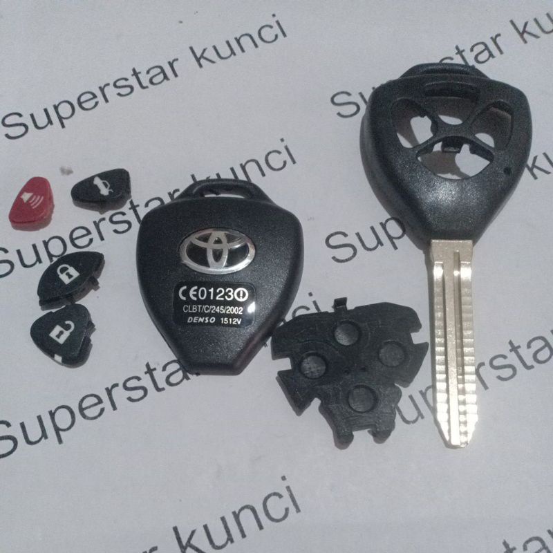 Jual casing kunci Toyota innova fortuner altis vios yaris tombol 4 ...