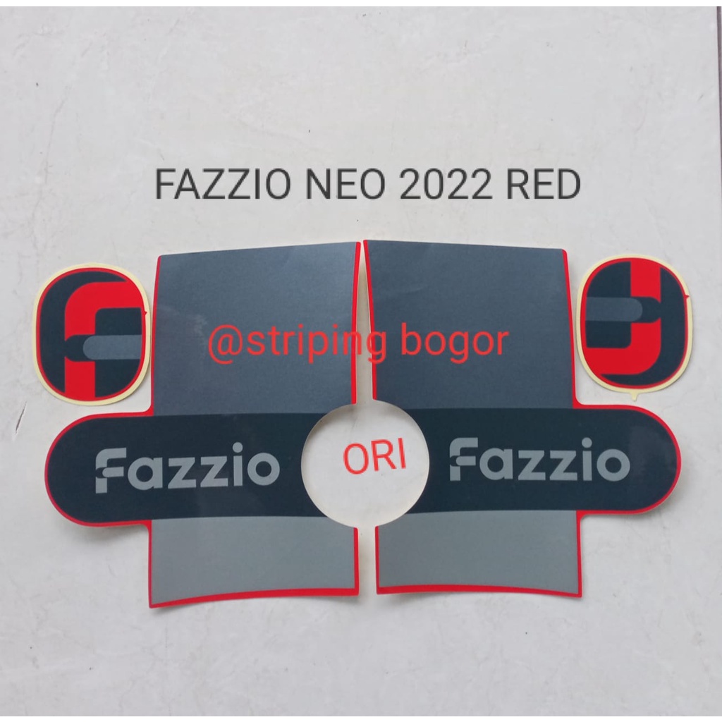 Jual Striping Stiker Motor Yamaha Fazzio Neo 2022 Red | Shopee Indonesia