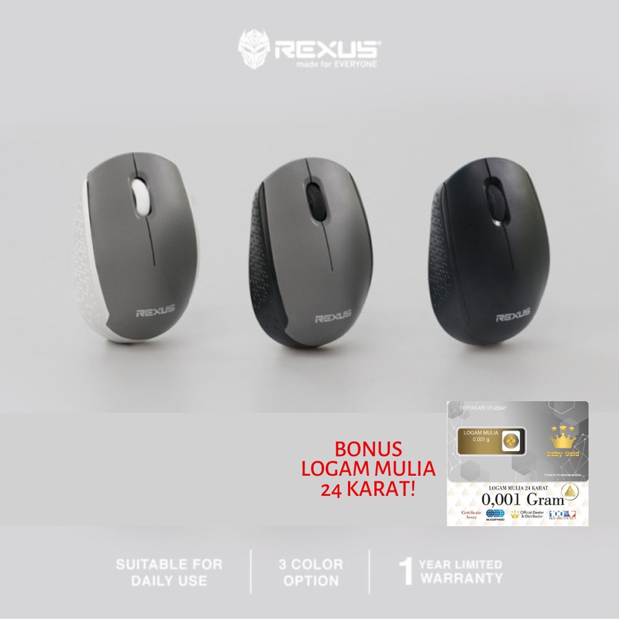 Jual Rexus Q30 Mouse Wireless Office Silent Click | Shopee Indonesia