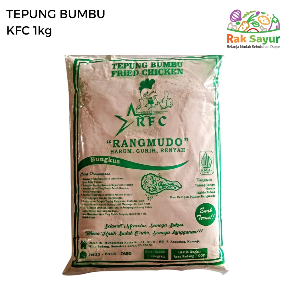 Jual Tepung Bumbu KFC 1kg Friedchicken Rak Sayur Padang | Shopee Indonesia