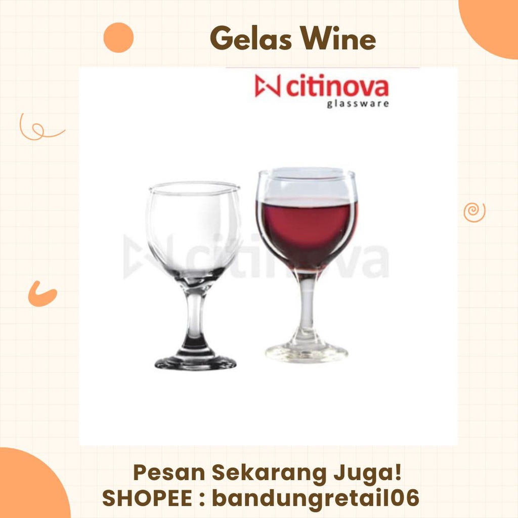 Jual Gelas Wine Gelas Citinova Gelas Almond Set Gelas Isi 6 Pcs Wine ...