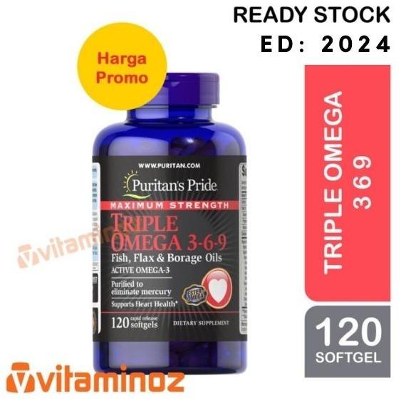 Jual Puritan's Pride Triple Omega 369 - 120 Softgel | Shopee Indonesia
