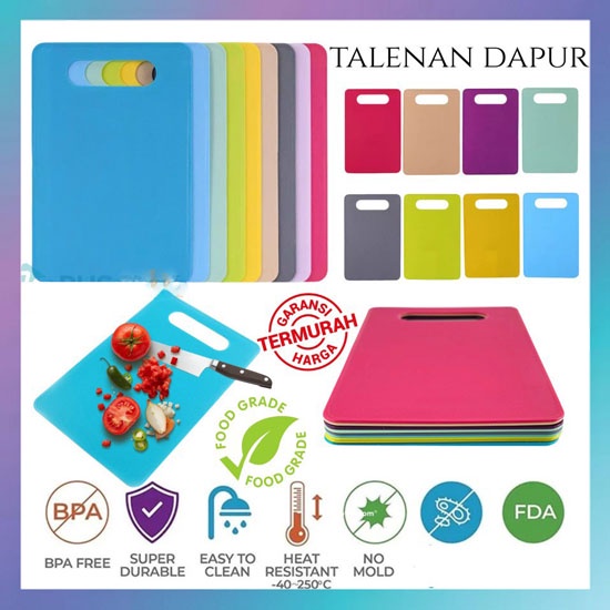 Jual Talenan Dapur Plastik Non-Slip Warna Warni / Alas Pemotong Buah ...