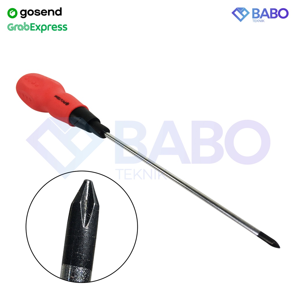 Jual WIPRO ST4 Obeng Karet / Obeng Soft Handle 4X200 Merah ...