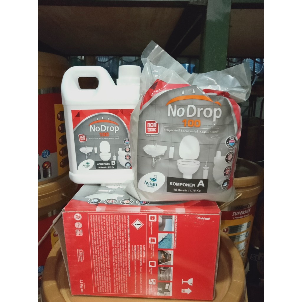 Jual NO DROP 100 (SEMEN + CAIRAN) PELAPIS ANTI BOCOR UNTUK DAK BETON ...
