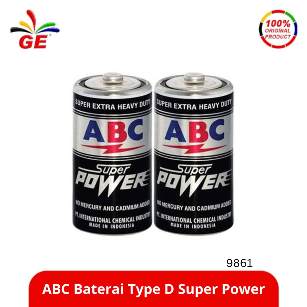 Jual ABC - Baterai Type D Super Power 9861 | Shopee Indonesia