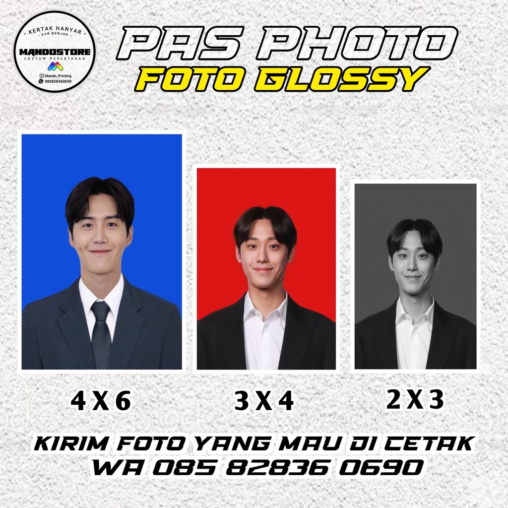 Jual Cetak Pas Foto Paket 8pcs , Ukuran 4x6 3x4 2x3 glossy | Shopee Indonesia