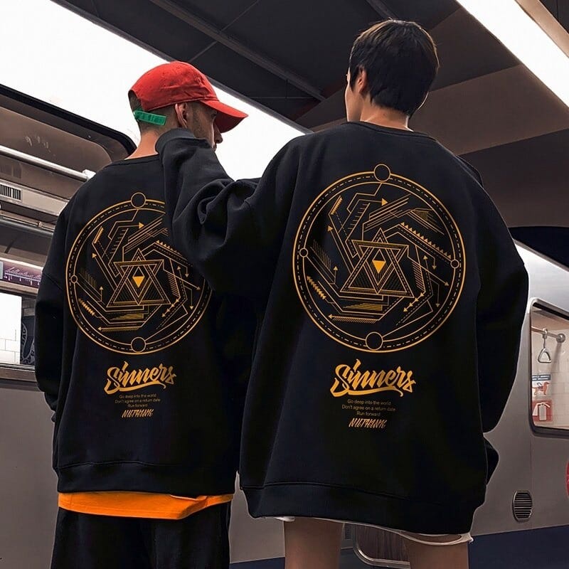 Jual Sweater Basic Crewneck SINNERS Pria Wanita Bahan Fleece Tebal ...