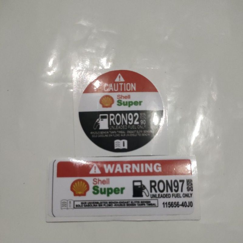 Jual Stiker Printing Tutup Tangki & Warning,Pertamax Ron 92, (Pertamax & Shell) Turbo Ron 98 ...