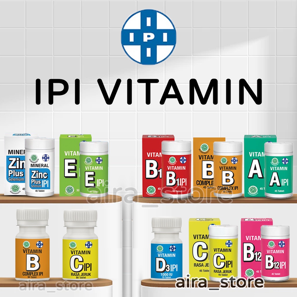 Jual IPI Vitamin - A B C D E Zinc | All Ukuran | Shopee Indonesia