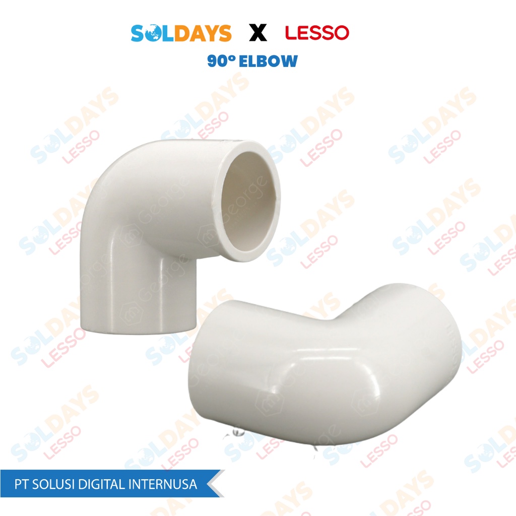Jual Lesso Elbow 90 Derajat PVC Conduit 25mm / 90 Derajat Elbow 25 mm ...