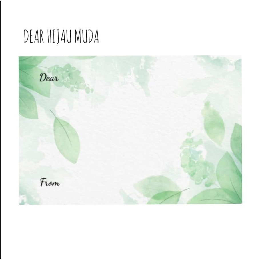Jual Kartu Ucapan | Greeting Card Polos | Dear Blank Card | Bisa Di ...