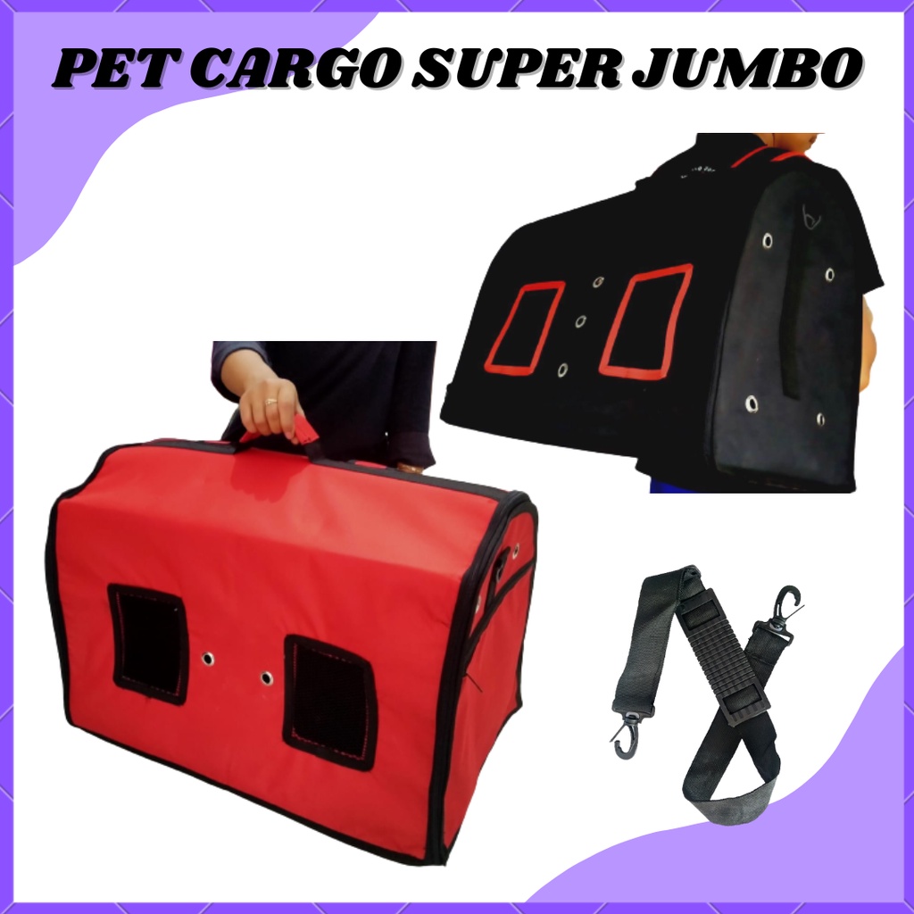 Jual SUPERJUMBO PET CARGO PET CARRIER TAS KUCING ANJING 3in1 TAS HEWAN ...
