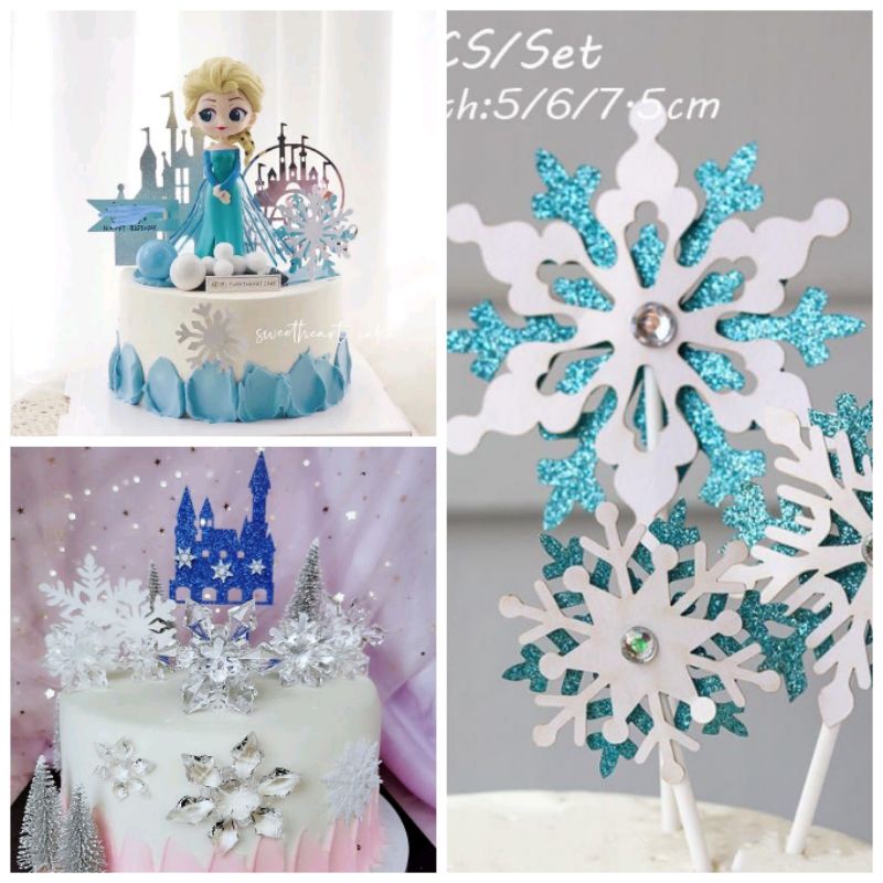 Jual DPT 3 PCS TOPPER HIASAN CAKE KUE ULANG TAHUN PESTA NATAL STAR ...