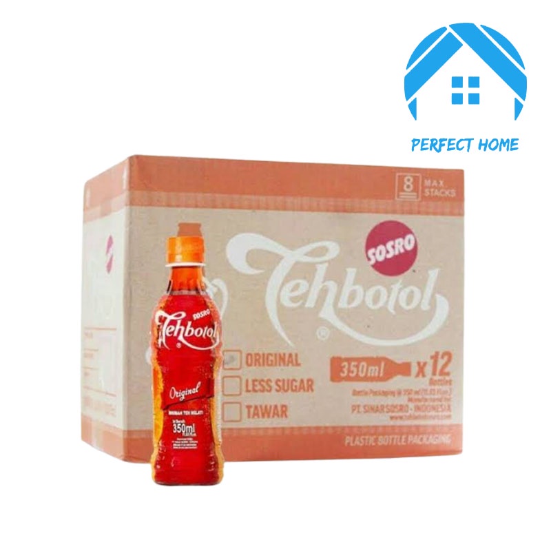 Jual TEH BOTOL SOSRO 1 DUS = 12 PCS 350ML 450ML [PERFECTHOME] | Shopee Indonesia