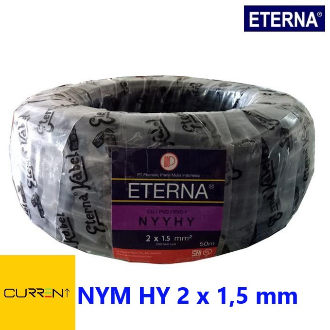 Jual Kabel Eterna NYY HY 2x1,5 mm Per Meter | Shopee Indonesia