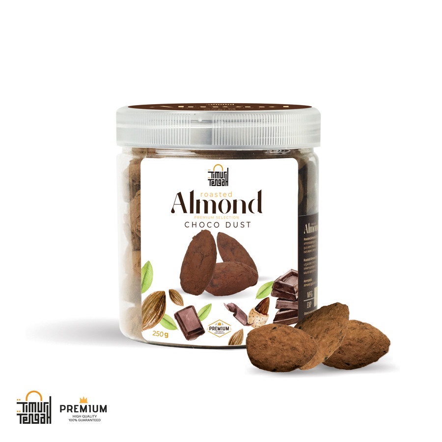 Jual Kacang Almond Choco Dust 250 GR Timur Tengah High Quality | Shopee Indonesia