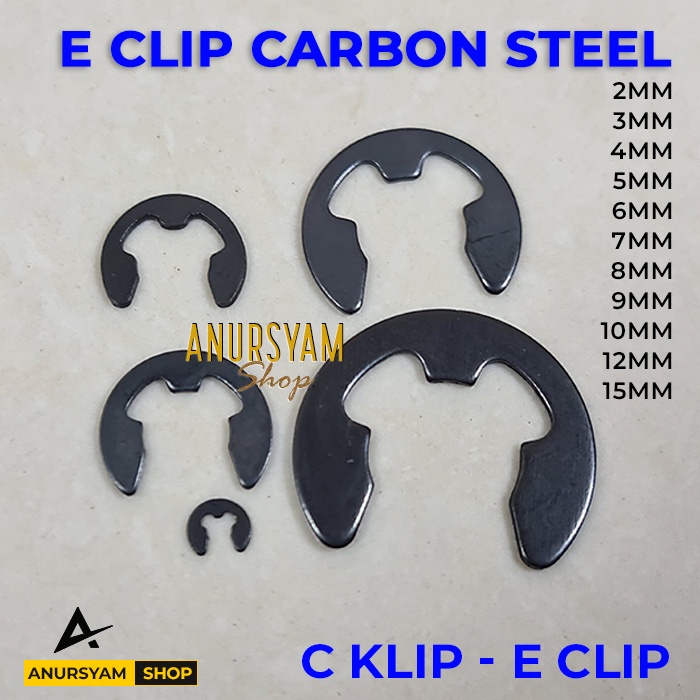Jual E Clip Klip 2 - 15mm / E Ring Snap / E Klip Karbon / E Ring ...