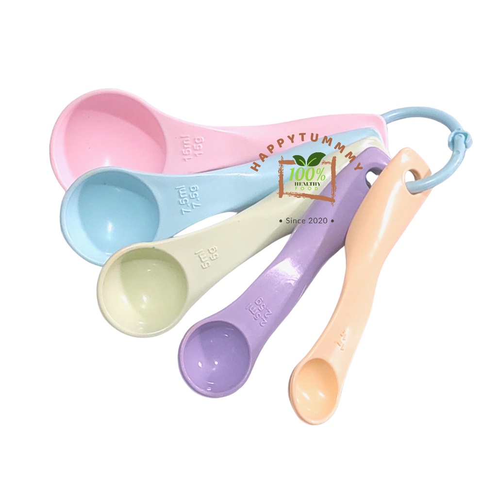 Jual HPT - Sendok Takar 5in1 WARNA PASTEL / Sendok Set Ukur Masak ...