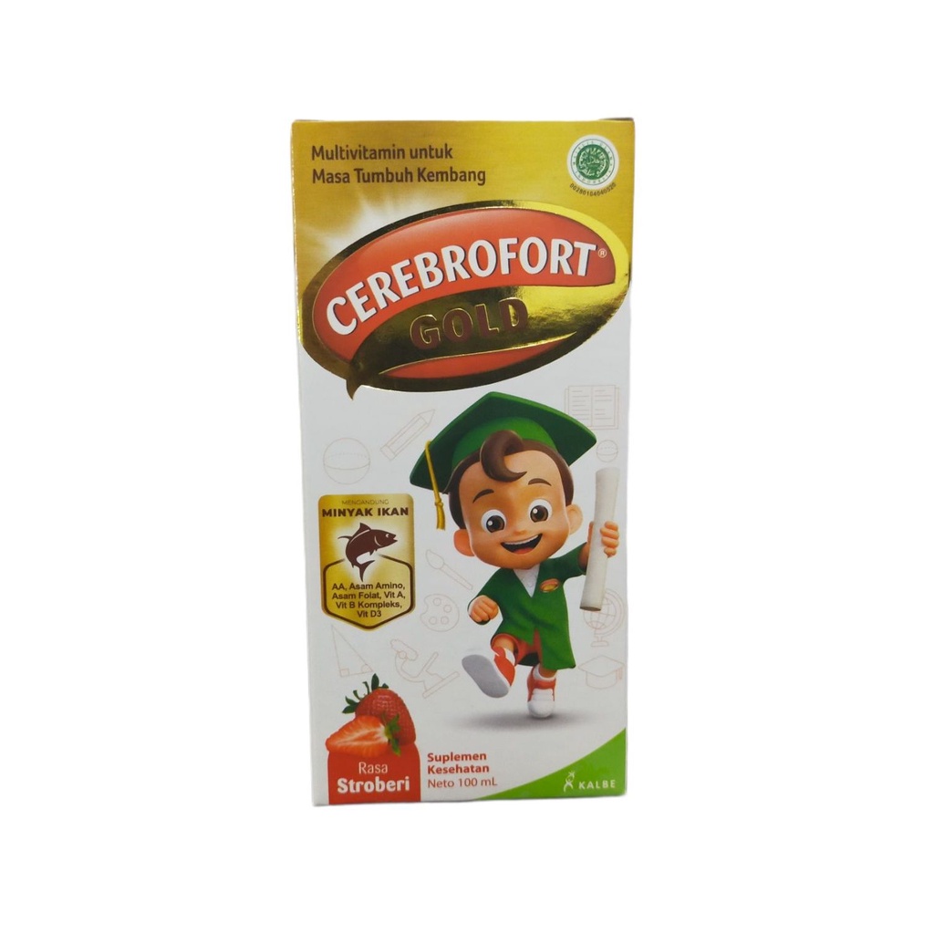 Jual CEREBROFORT GOLD SIRUP RASA STRAWBERRY 100 ML - MULTIVITAMIN ANAK ...