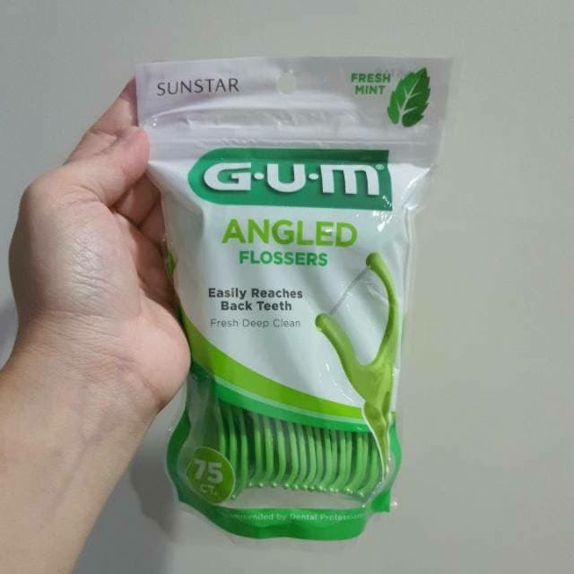 Jual Gum Eezthru Angled Flosser Flossers Benang Gigi 75Pcs | Shopee ...