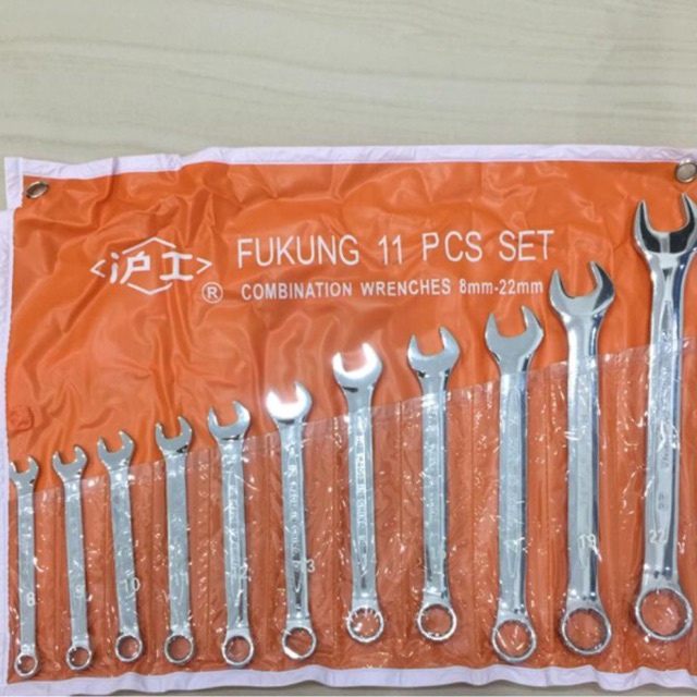Jual 8-22mm 11pcs Kunci ring pas set 11 pis 8 -22 mm merk FUKUNG wrench ...