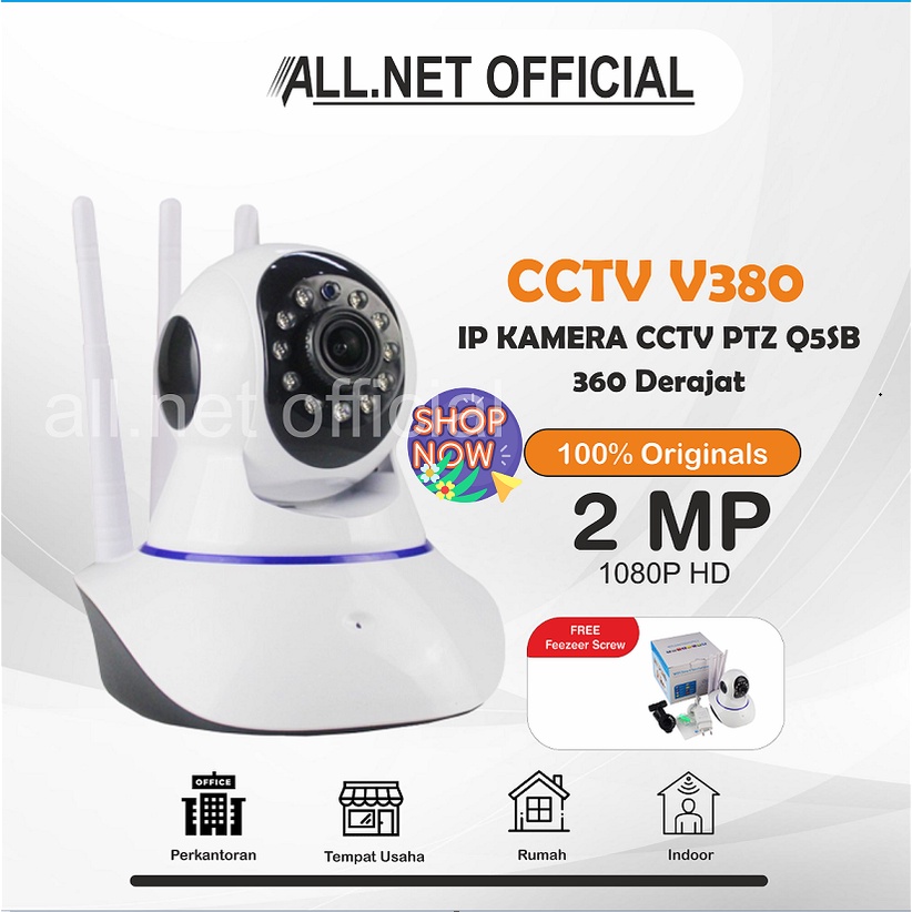 Jual CCTV IP Kamera Wifi Smart Camera 1080P Q5S Bisa Pantau dari HP PTZ ...