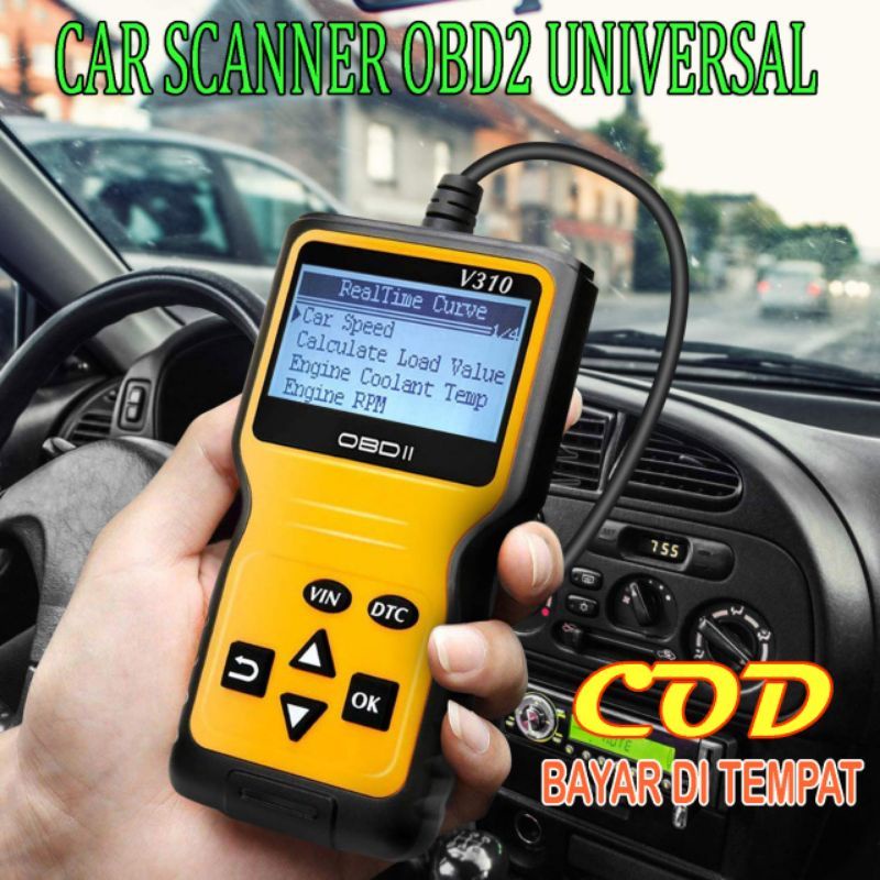 Jual Scanner Mobil OBD2 Universal Scaner Alat Diagnostik Kerusakan Mobil V310 | Shopee Indonesia